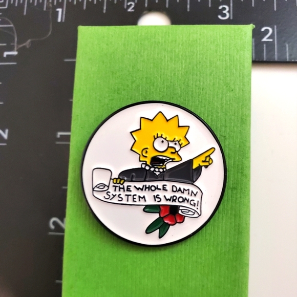 Hot Topic | Jewelry | Judge Lisa Quote Enamel Metal Simpsons Pin | Poshmark